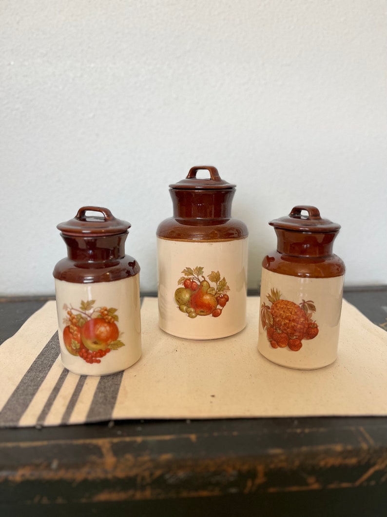 Vintage Mccoy Canister Set of 3/70s Retro Canisters. Handmade Kitchen ...
