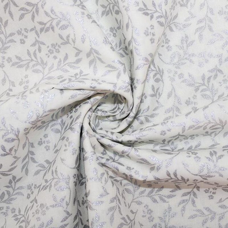 Silver Cotton Fabric - Etsy