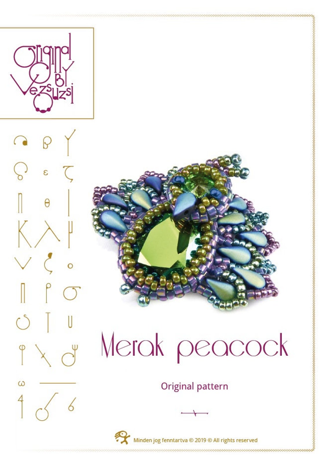 Pendant Tutorial / Pattern Merak the Peacock – PDF Instruction for ...