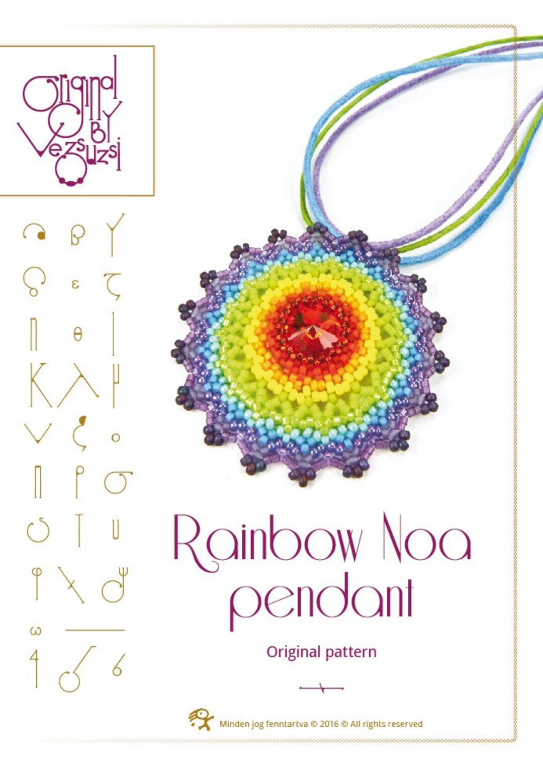 Beading Tutorial / Pattern Rainbow Noa Pendant With Delica Beads ...