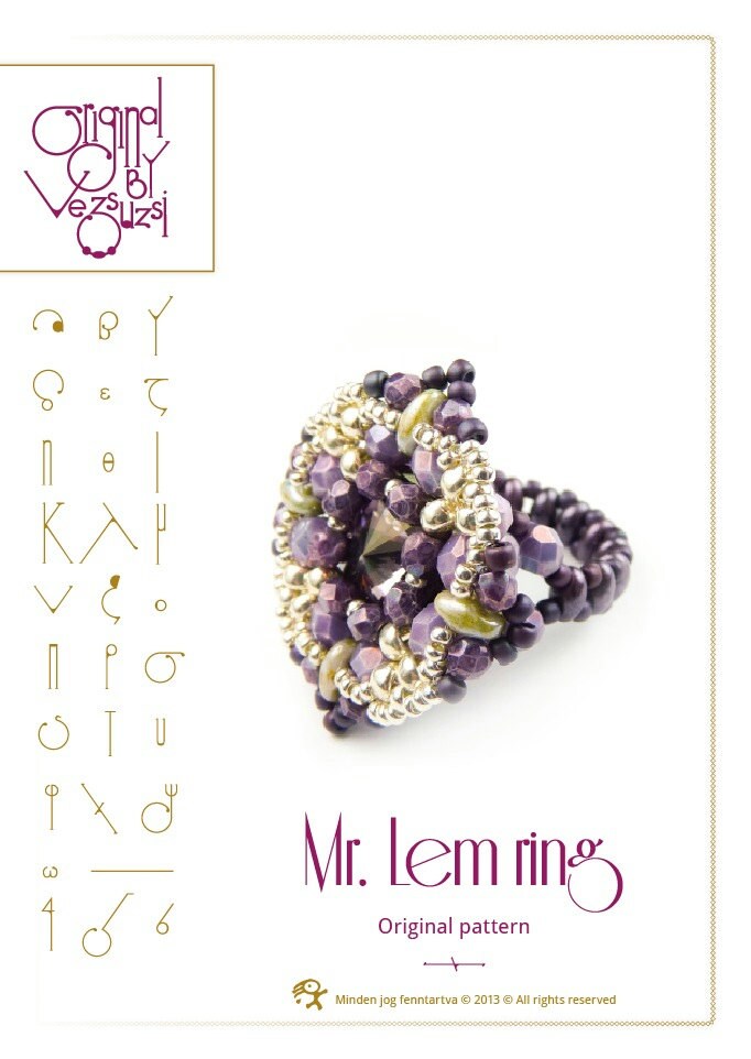 Bead Tutorial Ring Tutorial / Pattern Mr. Lem Ring-pdf | Etsy