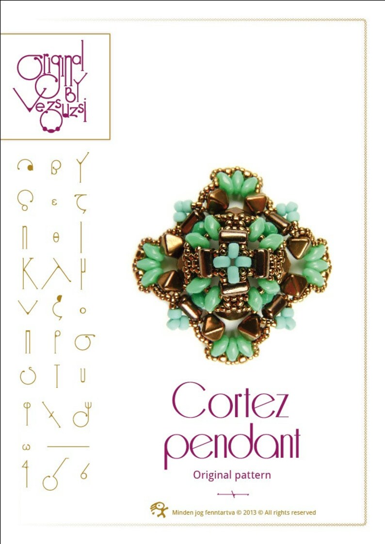 Beading Pattern Pendant Tutorial / Pattern Cortez With Rulla Beads ...