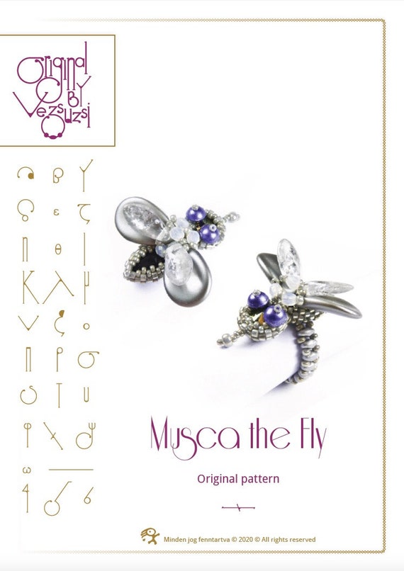 Musca the Fly With Swarovski PDF Instruction for Personal | Etsy