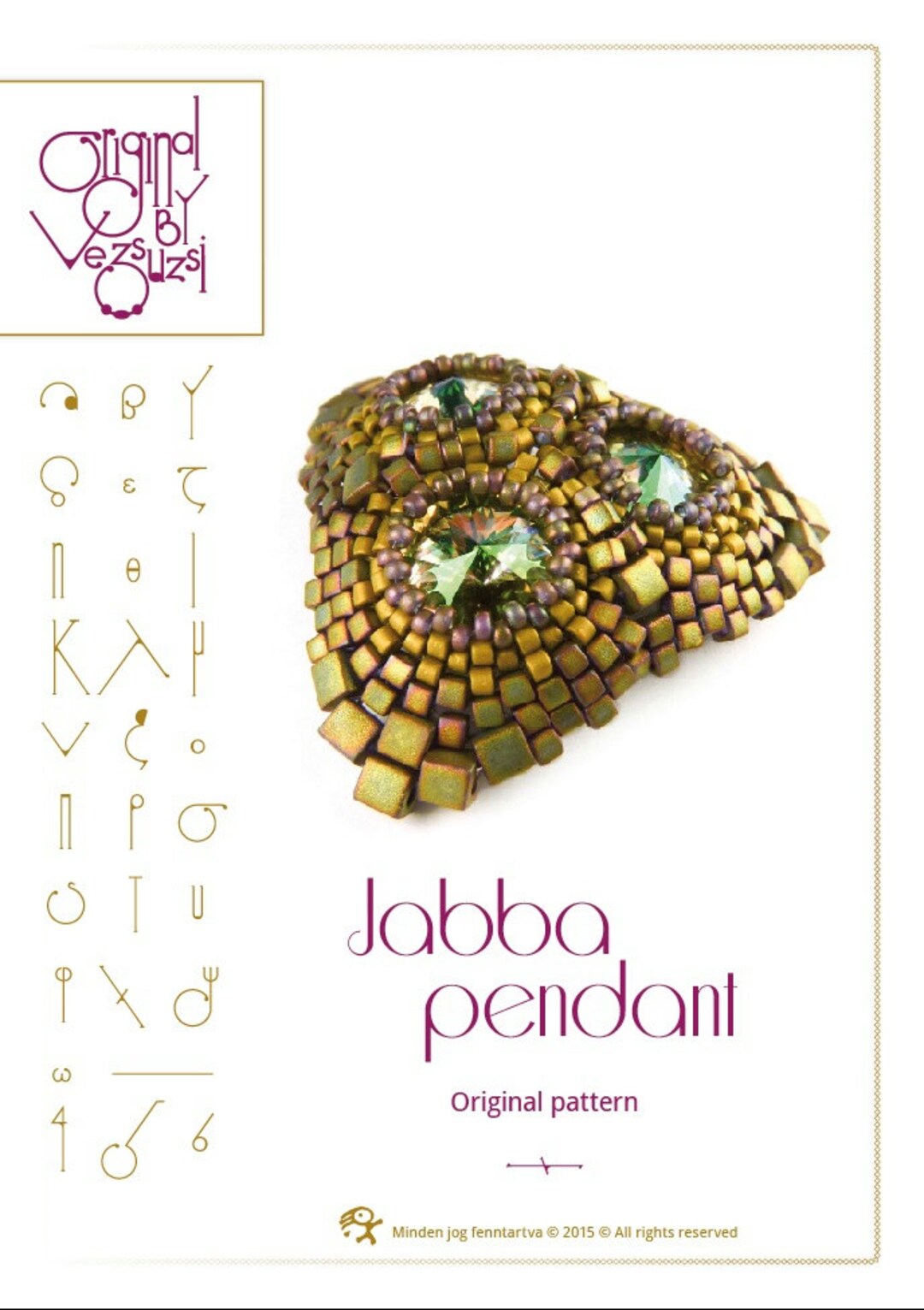 Pendant Tutorial / Pattern Jabba Pendant With Cube Beads...pdf ...