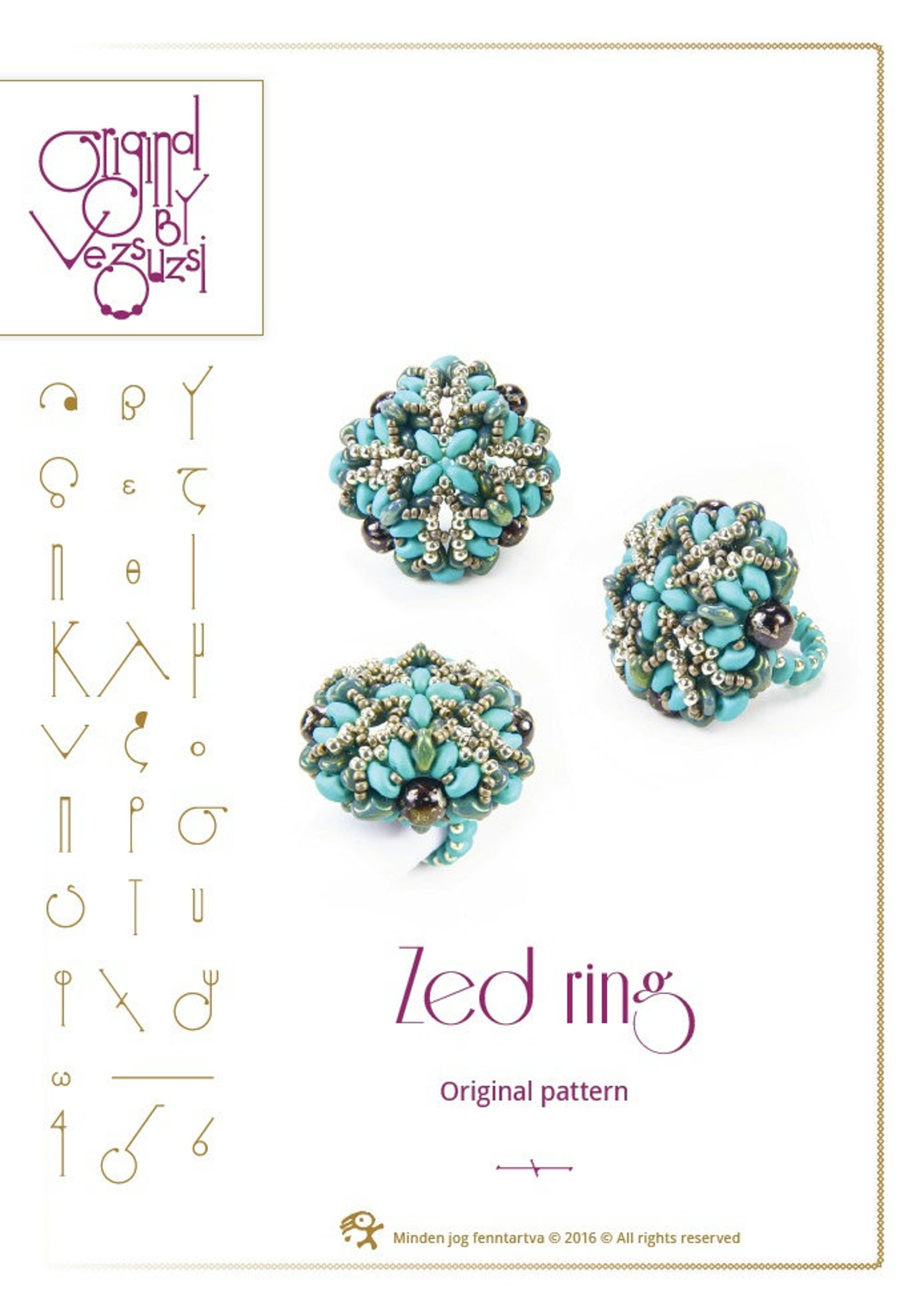 Beading Tutorial / Pattern Zed Ring With Superduo Beads. | Etsy