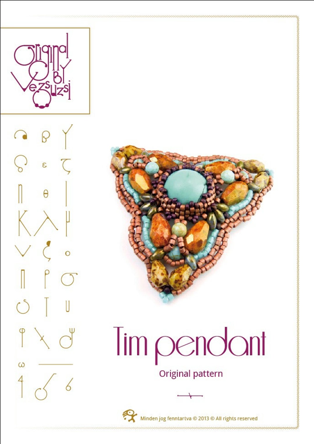 Beading Pattern Pendant Tutorial / Pattern Tim Pendant ..PDF ...