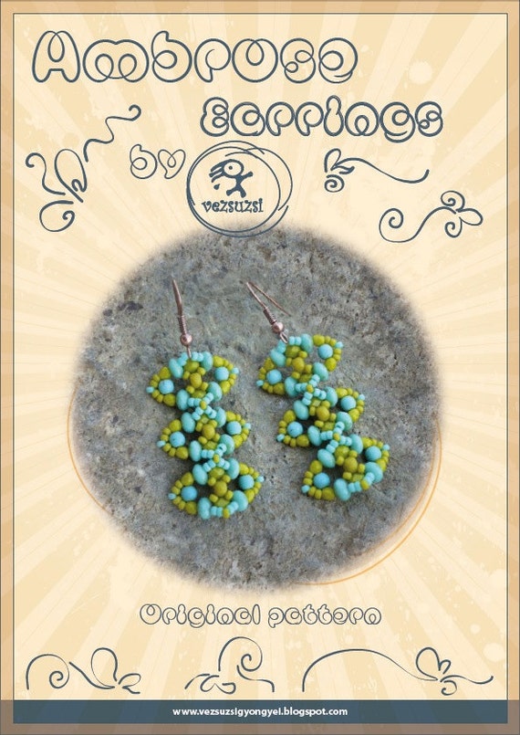 Ambrose earrings...PDF instruction for personal use only | Etsy