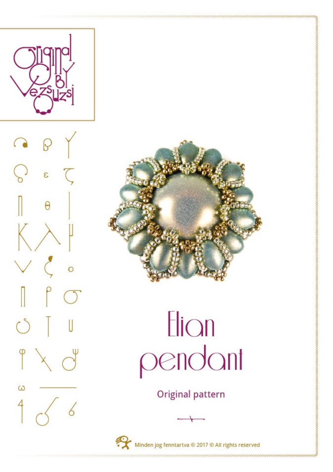 Pendant Tutorial / Pattern Elian Pendant With Tulip Petal Beads – PDF ...