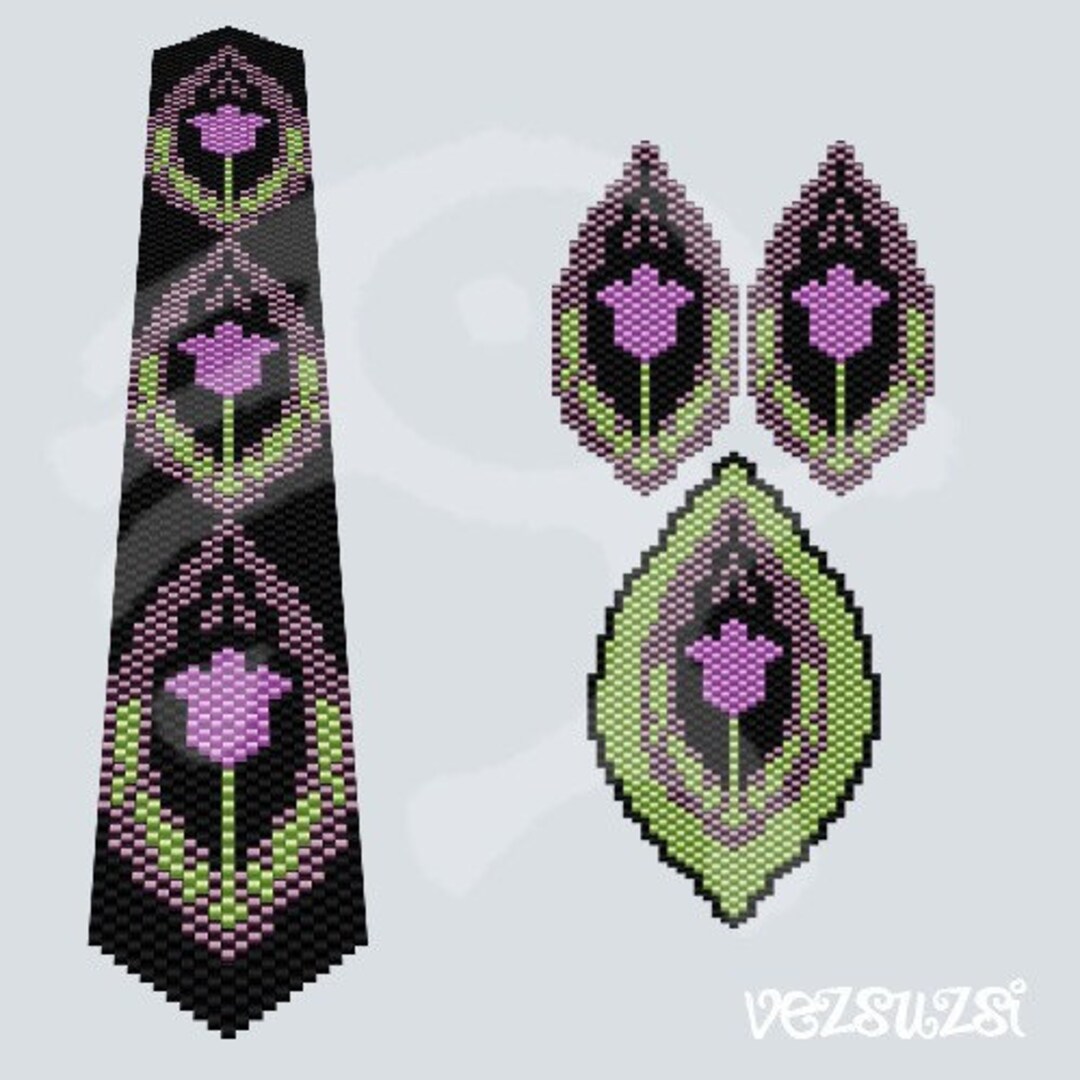 Peyote Pattern Fighty Tulips... Peyote Pattern Set - Etsy