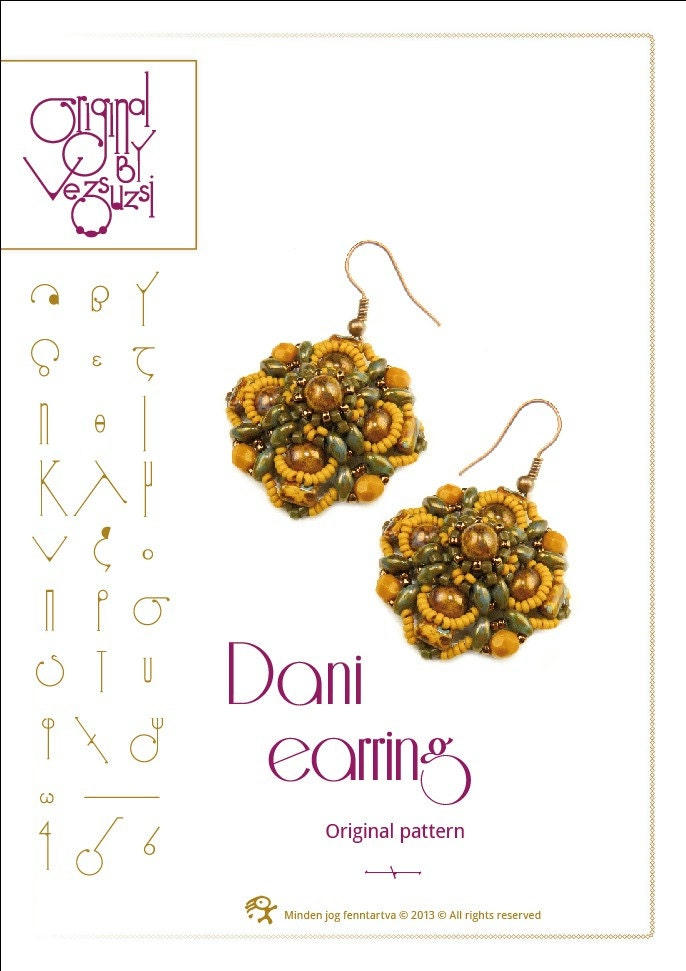 Beading Pattern Earring Tutorial / Pattern Dani Earring..pdf | Etsy
