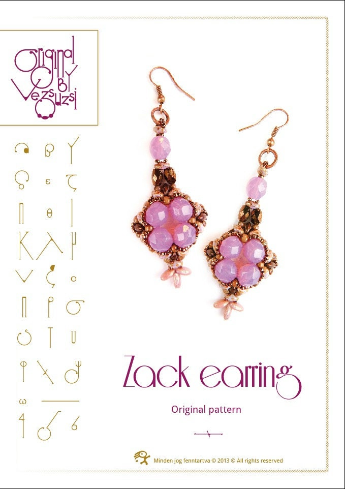 Zack Earring...pdf Instruction for Personal Use Only - Etsy