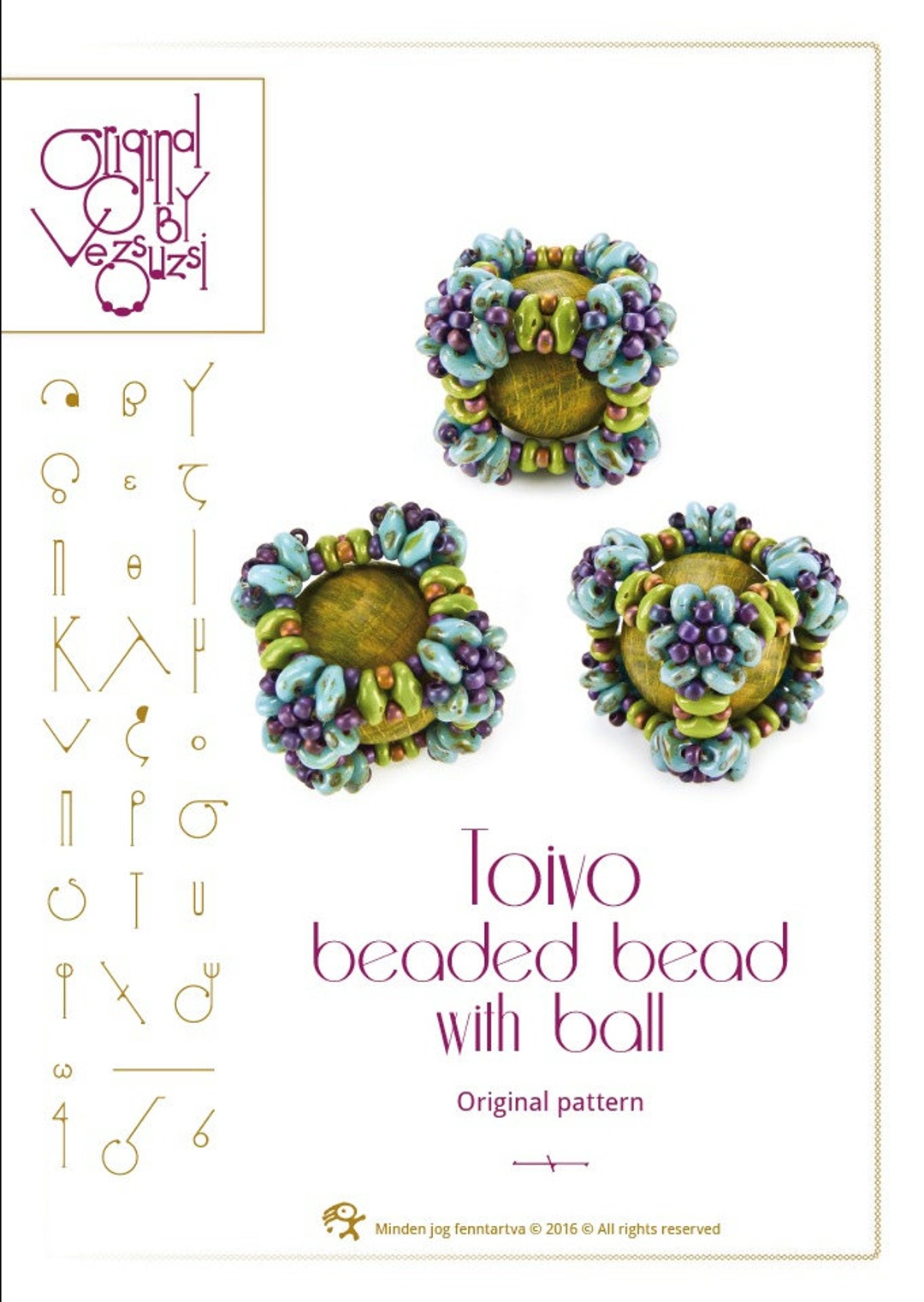Beading Tutorial / Pattern Toivo Beaded Bead With Ball Beading ...