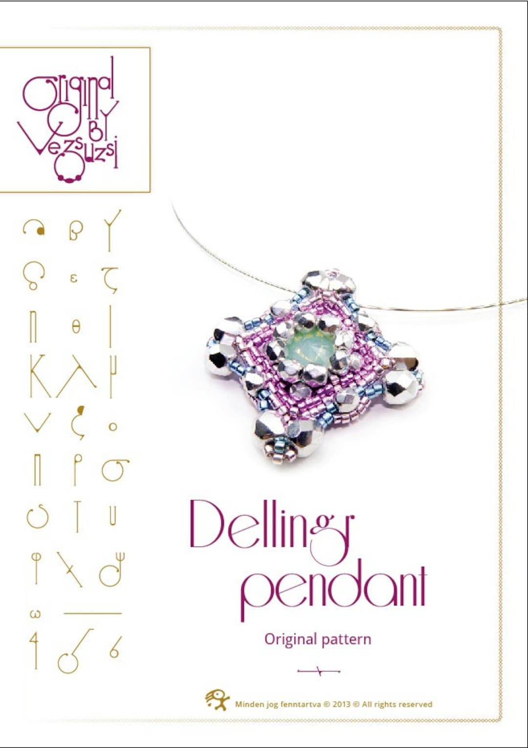 Beading Pattern Pendant Tutorial / Pattern Dellingr Pendant PDF ...