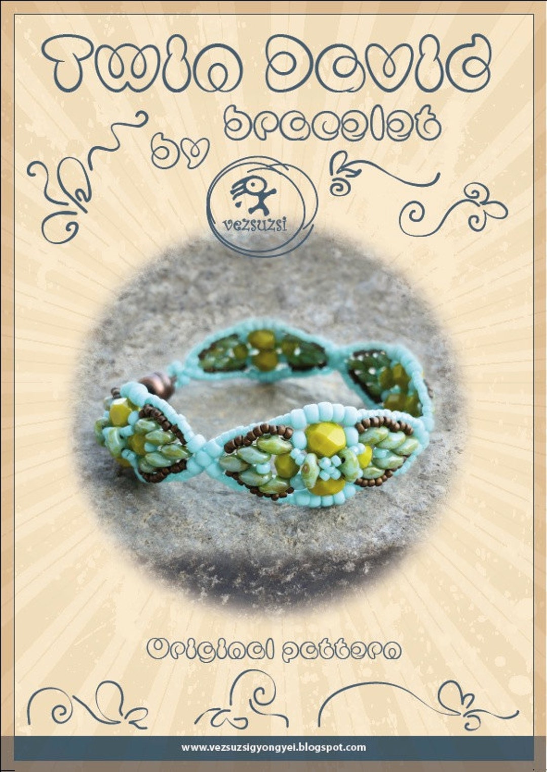 Bracelet Tutorial / Pattern Twin David With Twin Beads ..PDF ...