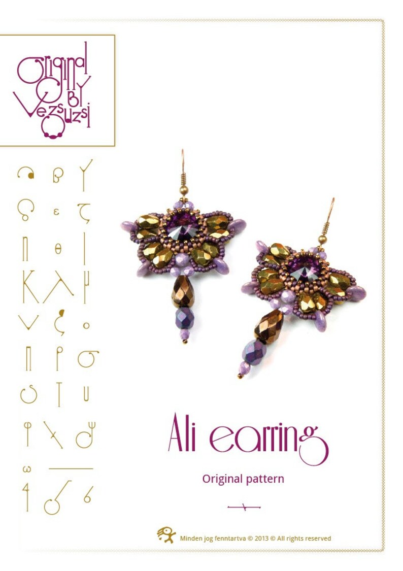 Bead Pattern Ali Earring PDF Instruction for Personal Use - Etsy