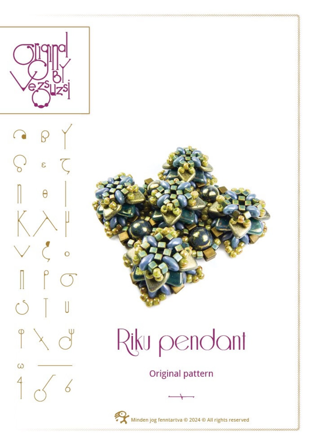 Pendant Tutorial / Pattern Riku Pendant Pendant – PDF Instruction for ...