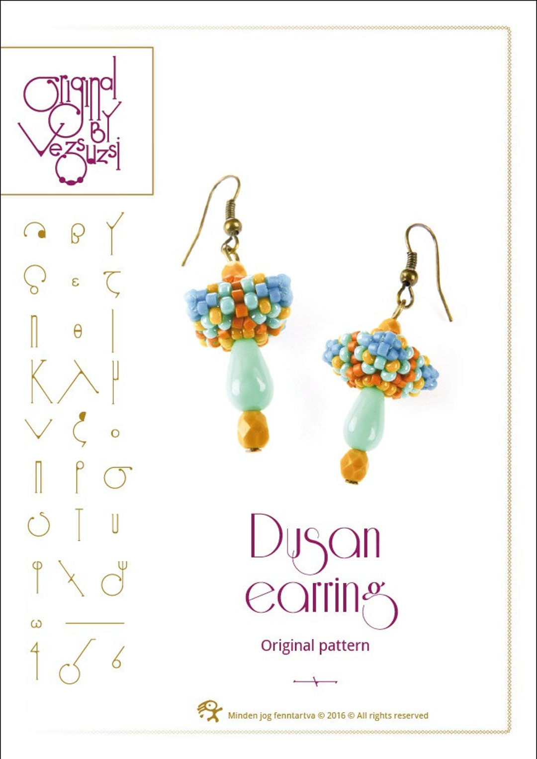 Beading Tutorial / Pattern Dusan Earrings. Beading Instruction in PDF ...