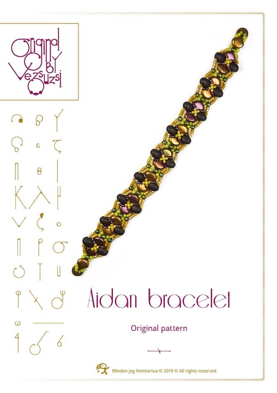 Beading Tutorial / Pattern Aidan Bracelet Beading Instruction | Etsy