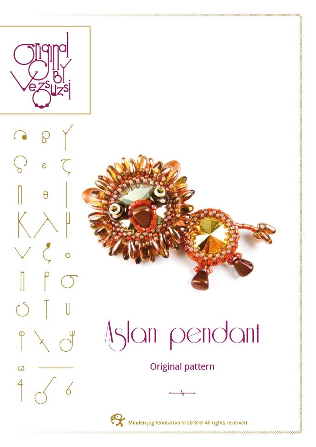 Pendant Tutorial / Pattern Aslan the Lion PDF Instruction - Etsy