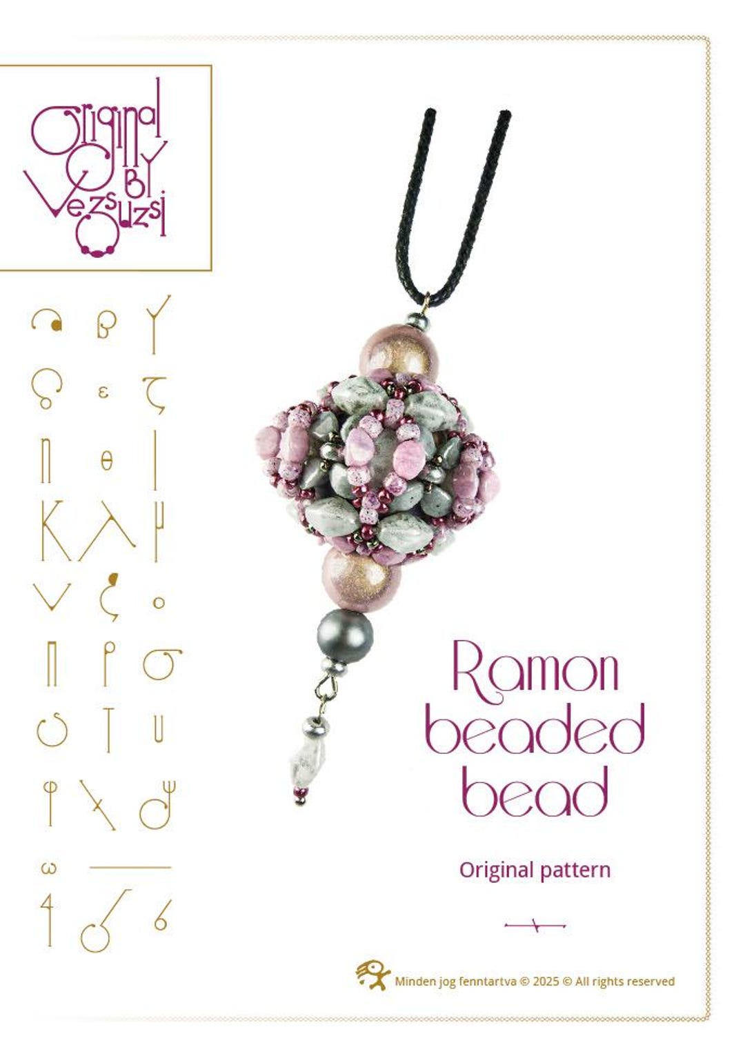Ramon-beaded Bead Pattern With Long Bicone - PDF Instruction for ...