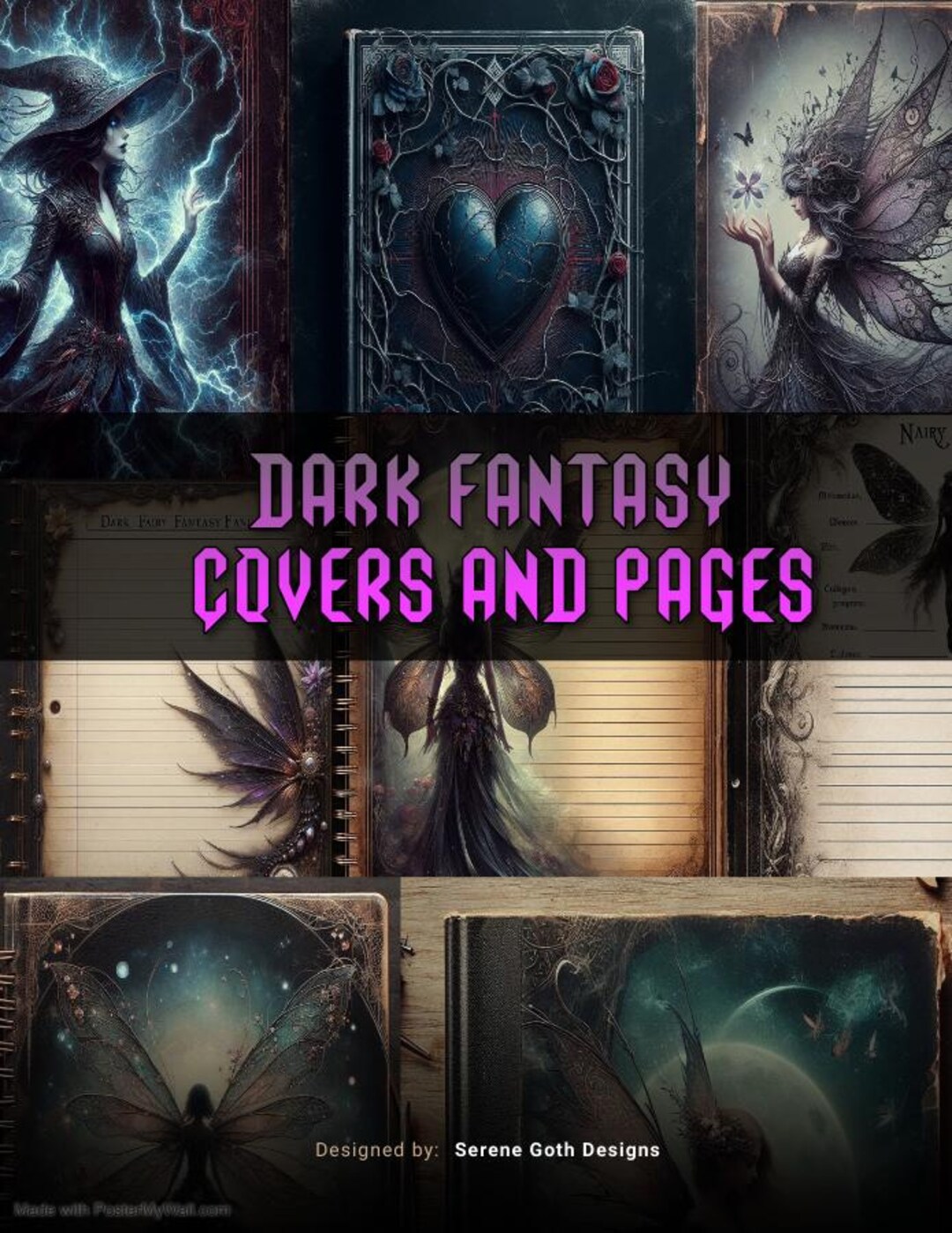 Gothic and Dark Fantasy Printable, Digital Journal Kit. Goodnotes ...