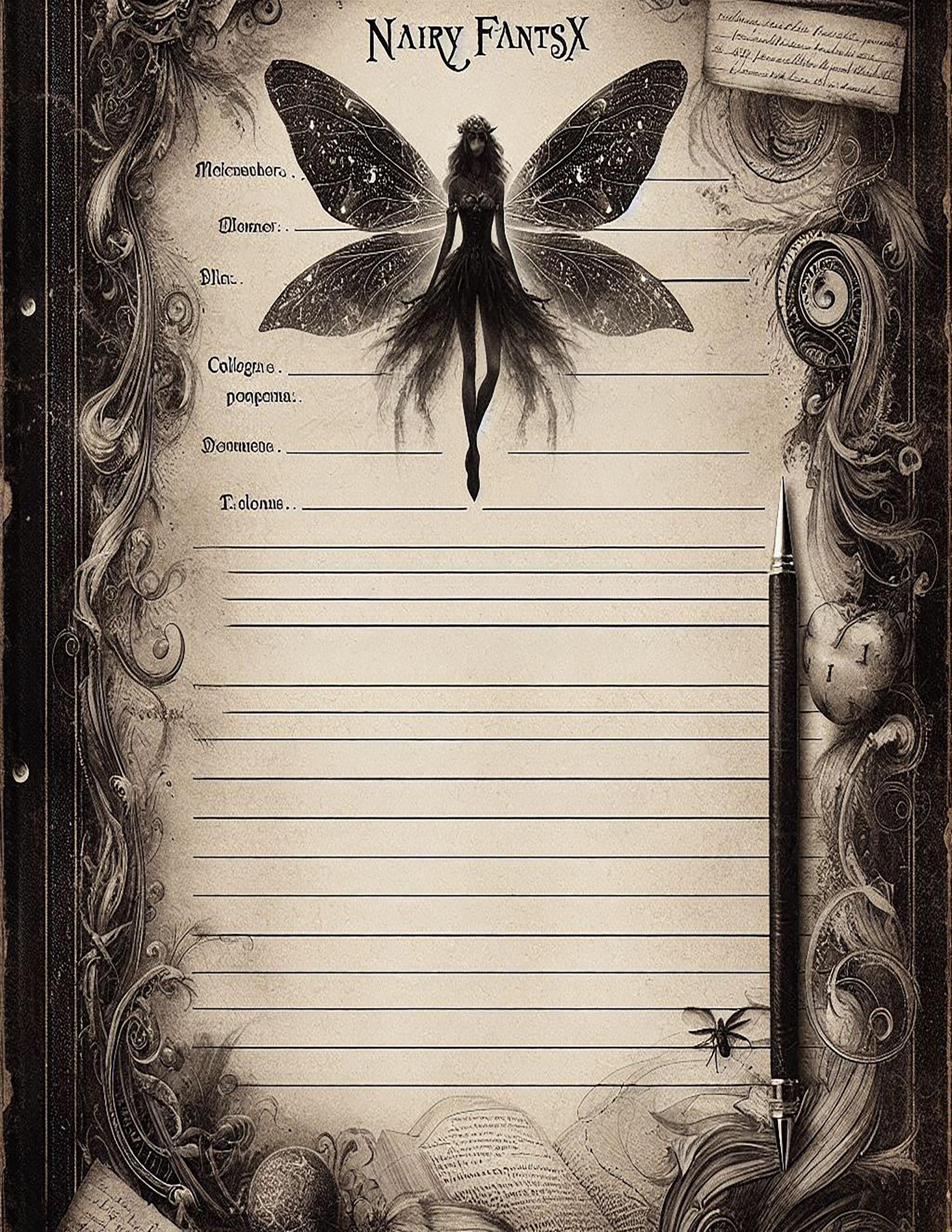 Gothic and Dark Fantasy Printable, Digital Journal Kit. Goodnotes ...