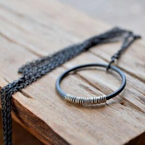 Silver Lining Necklace - Oxidised Sterling Silver, With a Handmade ...