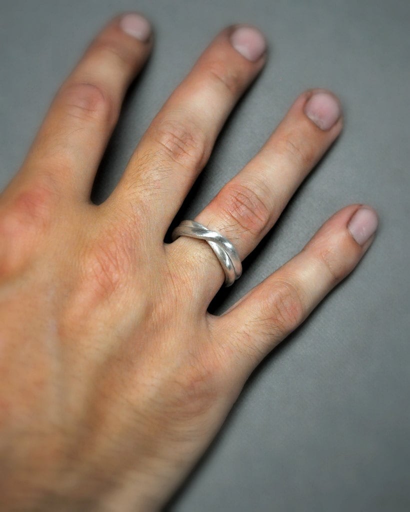 Mens Infinity Ring Sterling Silver Modern Contemporary Etsy
