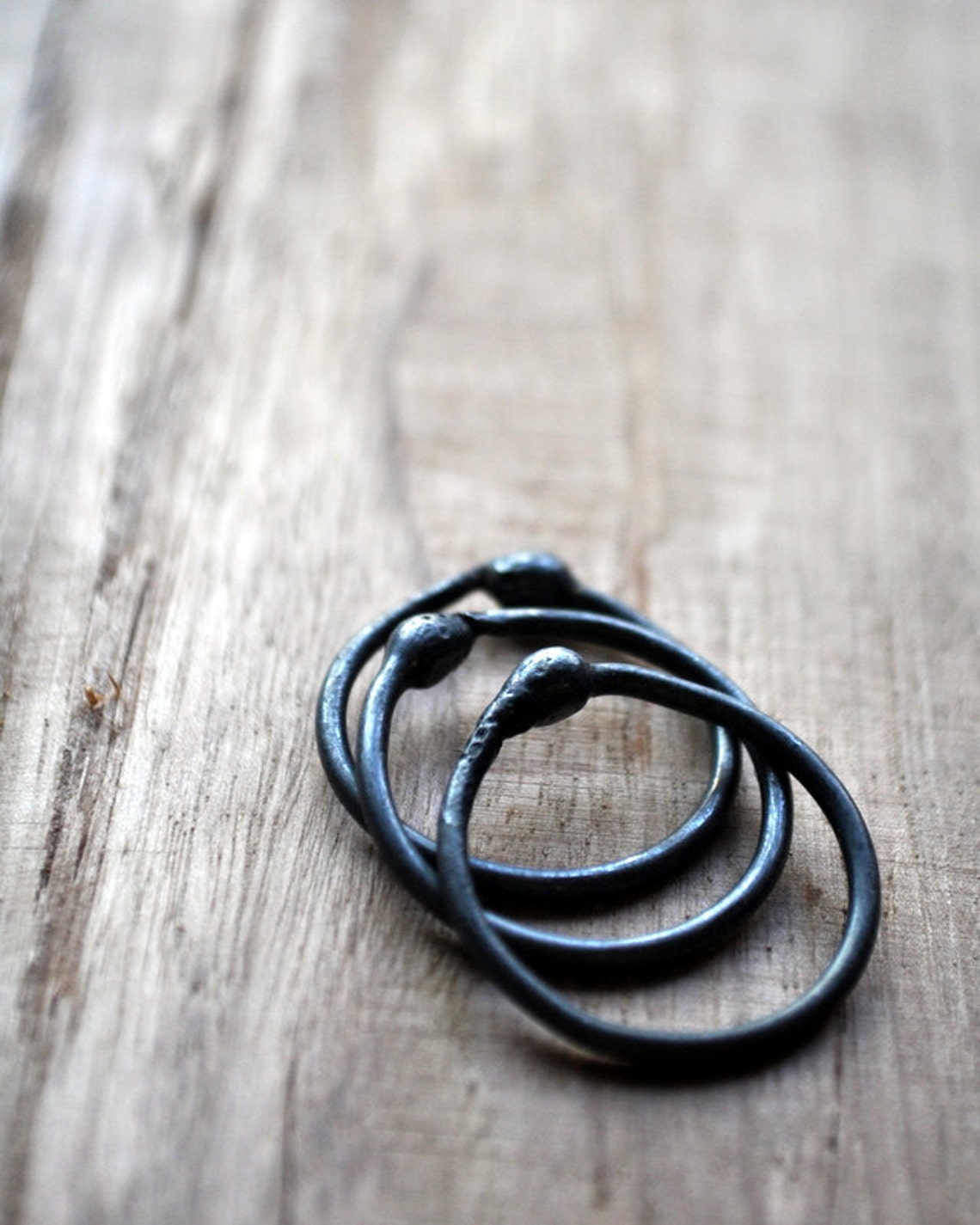 Black Asteroid Stacking Ring Set of 3. Oxidized Sterling - Etsy