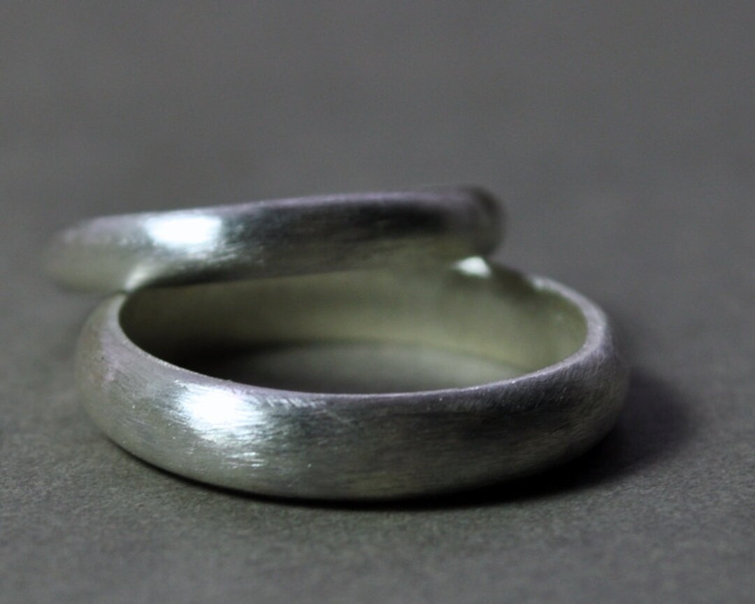 Wedding Rings. 4mm and 3mm Set. Wedding Band Set. Wedding - Etsy