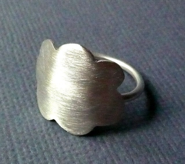 Ring. Modern Contemporary Simple Sleek Elegant Design. Sterling Silver ...