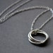 Classic Sterling Silver Nested Hoops Necklace. Interlinked Hoops. Wear ...