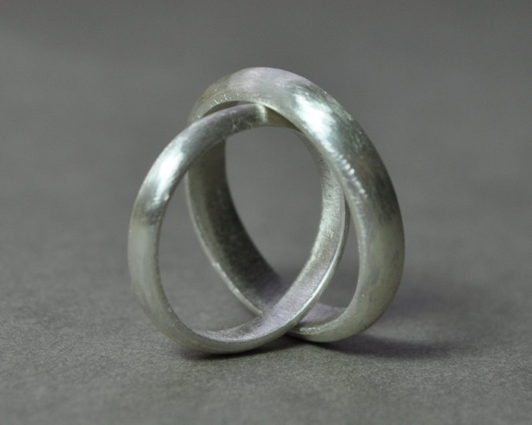 Wedding Rings. 4mm and 3mm Set. Wedding Band Set. Wedding Bands. Modern ...