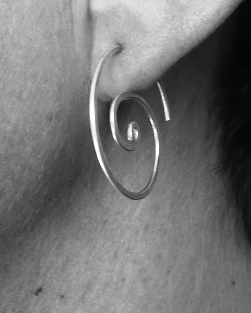 Sterling Silver Spiral Hoop Earrings | Modern. Minimalist. Simple ...