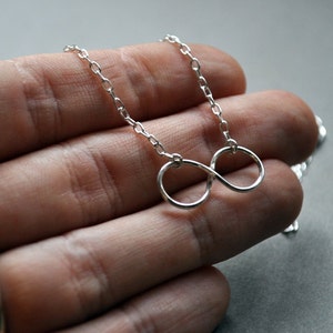 Infinity Necklace. Symbol. Delicate. Petite. Small. Elegant. Sterling ...