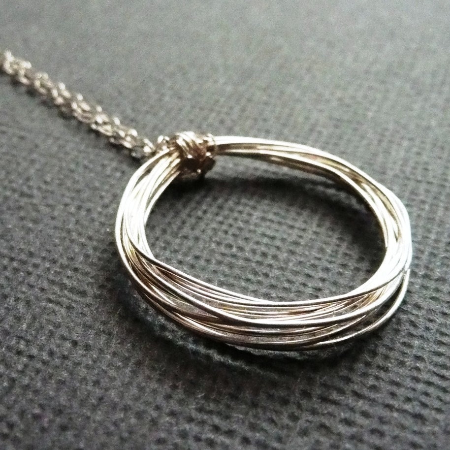 Delicate Sterling Silver Loops Necklace. Circe. Minimalist, Everyday ...