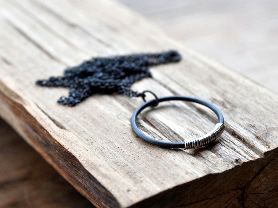 Silver Lining Necklace - Oxidised Sterling Silver, With a Handmade ...