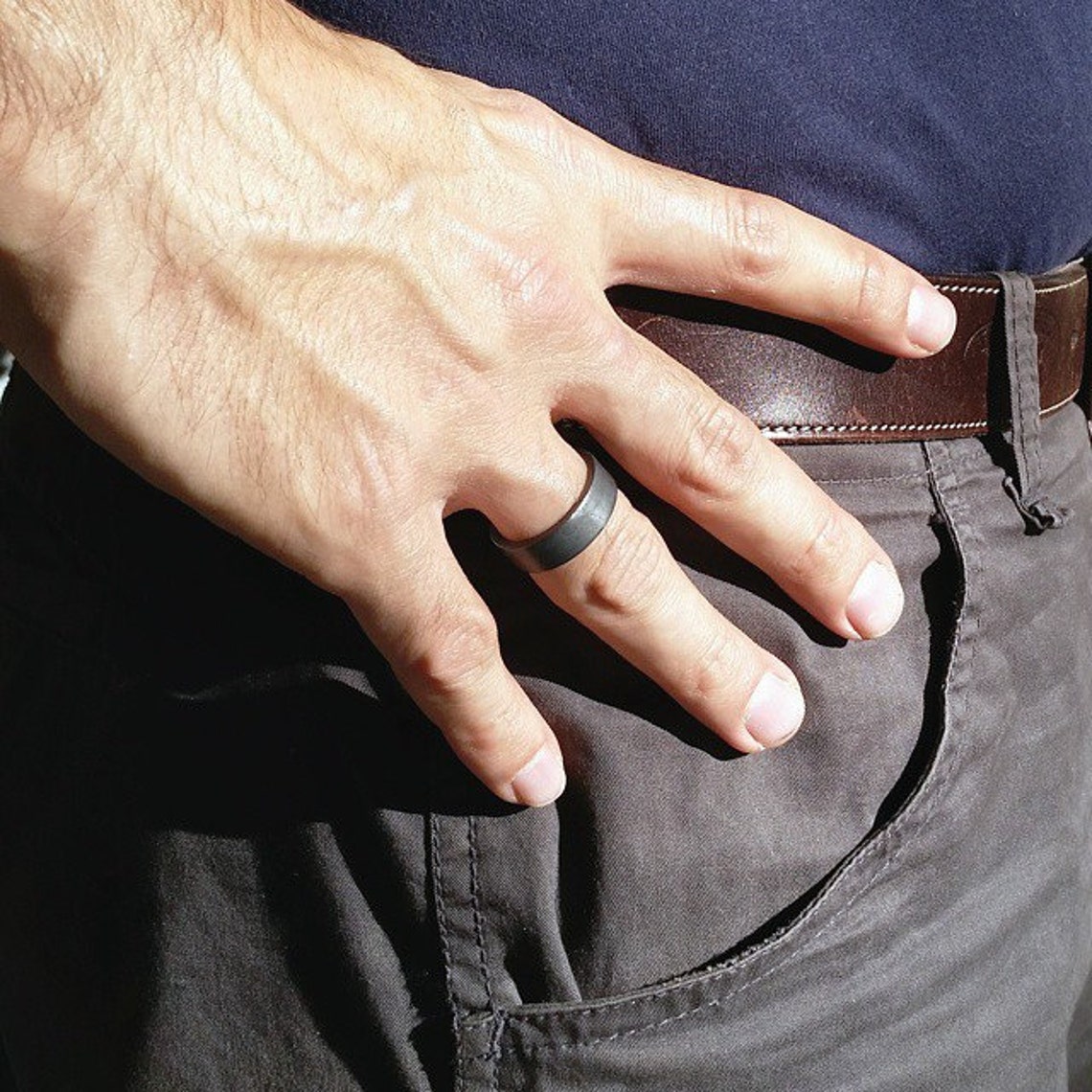 Chunky Masculine Wedding Ring. Eco Sterling Silver. Wide | Etsy