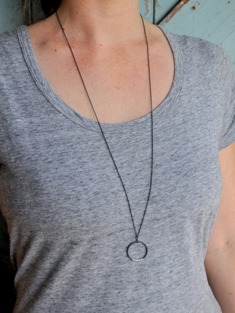 Silver Lining Necklace - Oxidised Sterling Silver, With a Handmade ...