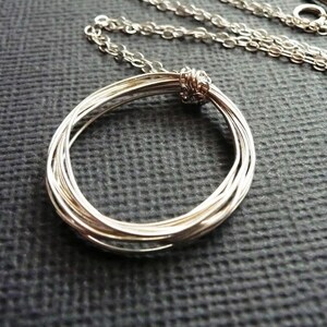 Delicate Sterling Silver Loops Necklace. Circe. Minimalist, Everyday ...