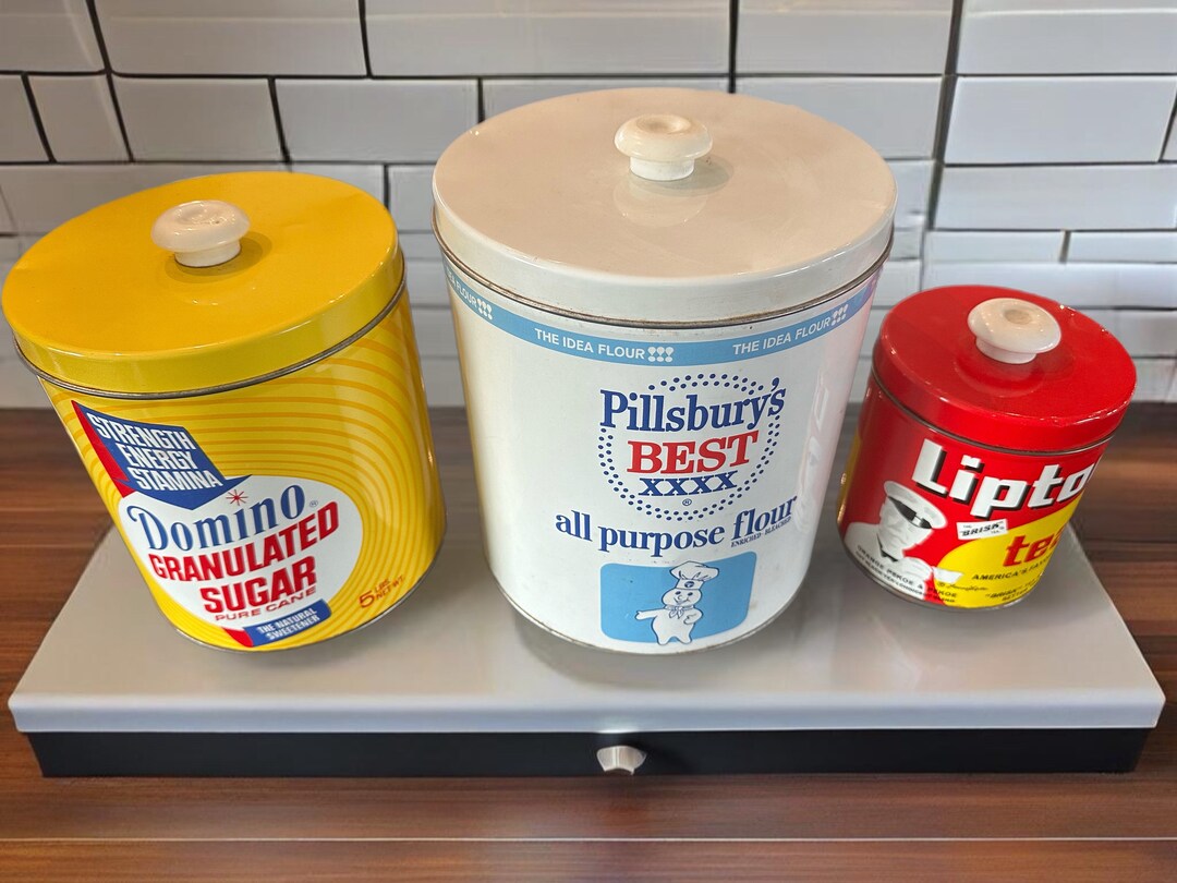 Set of Three J.L Clark Vintage Canisters - Etsy