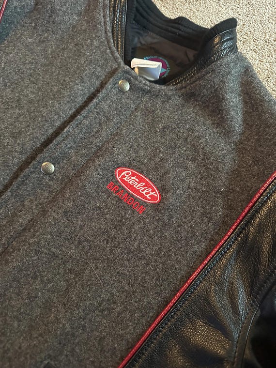Rare Vintage Retro Melton And Leather Peterbilt Jacke… - Gem