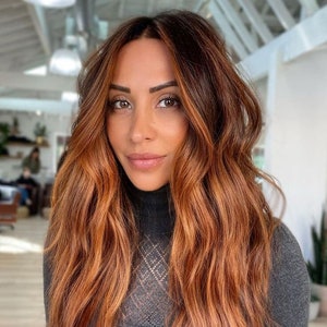 copper ombre highlights
