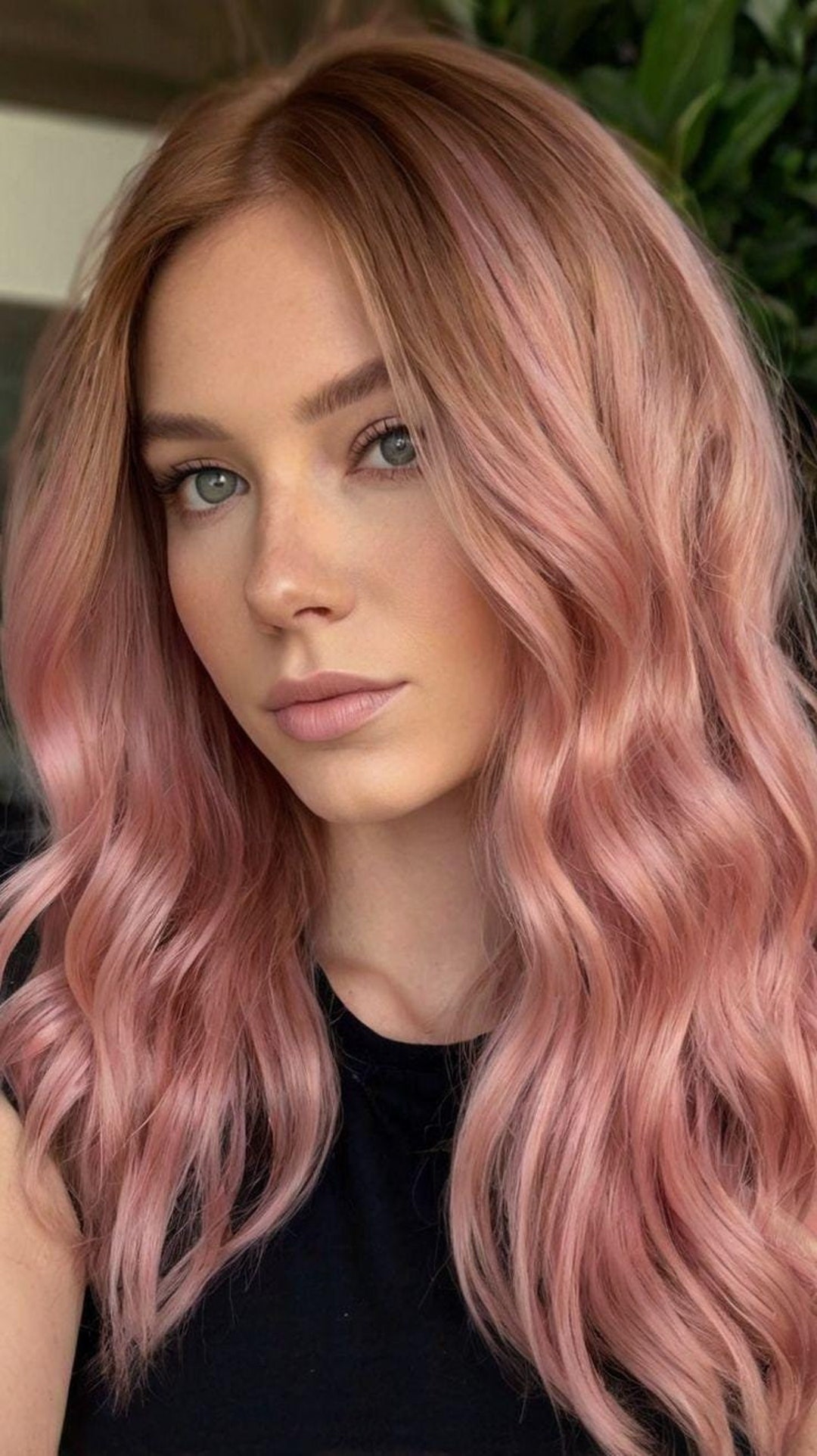 Stunning Pink Hair Wig 13x4 Long Natural Lace Front With Blonde Highlights Invisible Lace