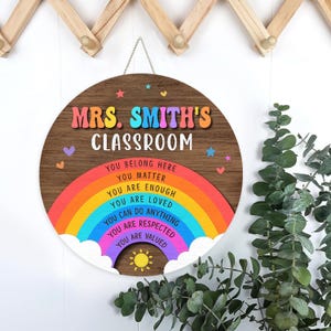 Personalized 3D Teacher Door Sign, Teacher Name Sign, Teacher Gift ...