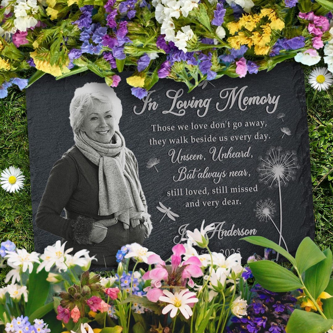 Custom Photo Memorial Stone, Personalized Remembrance Stone for ...