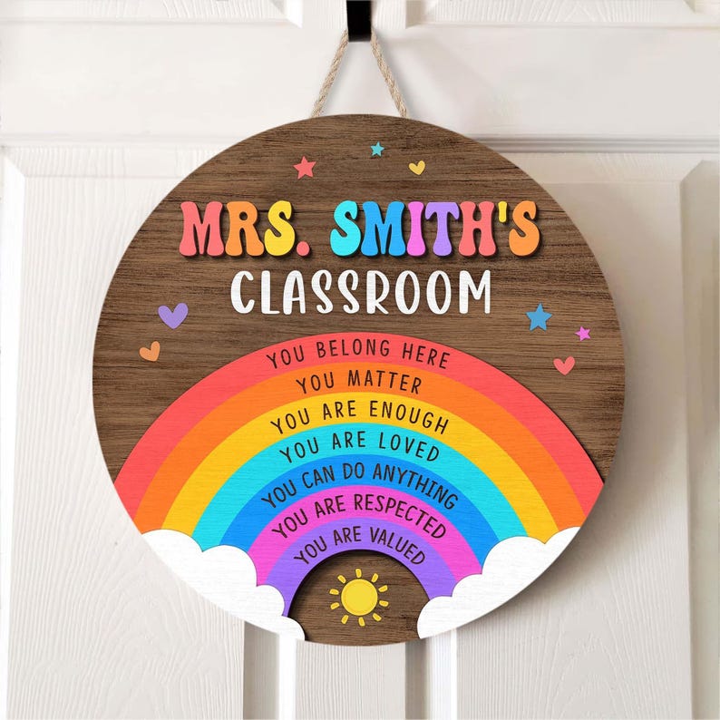 Personalized 3D Teacher Door Sign, Teacher Name Sign, Teacher Gift ...