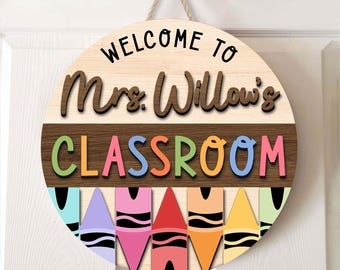 Personalized 3D Teacher Door Sign: Back to School Classroom Decor ...