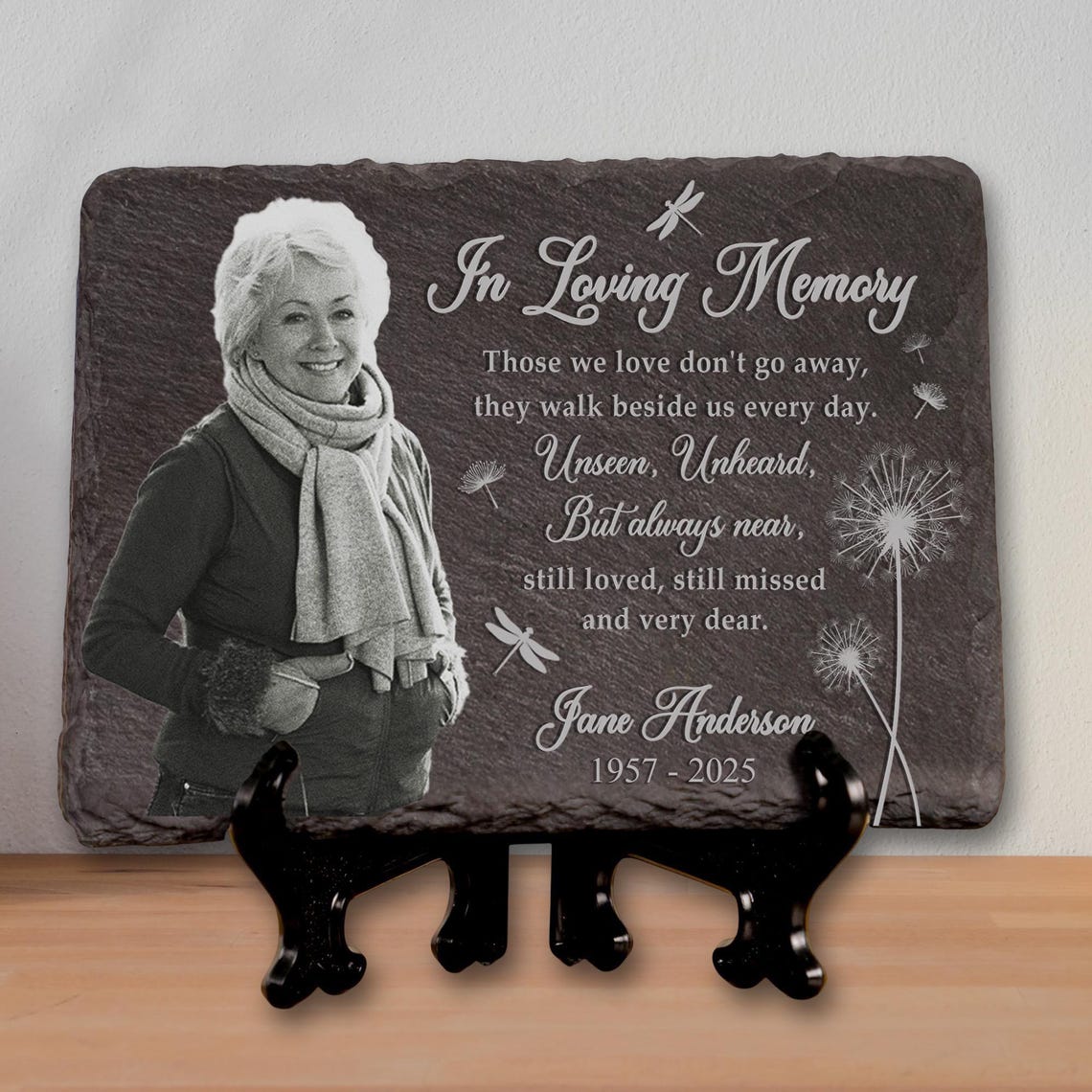 Custom Photo Memorial Stone, Personalized Remembrance Stone for ...