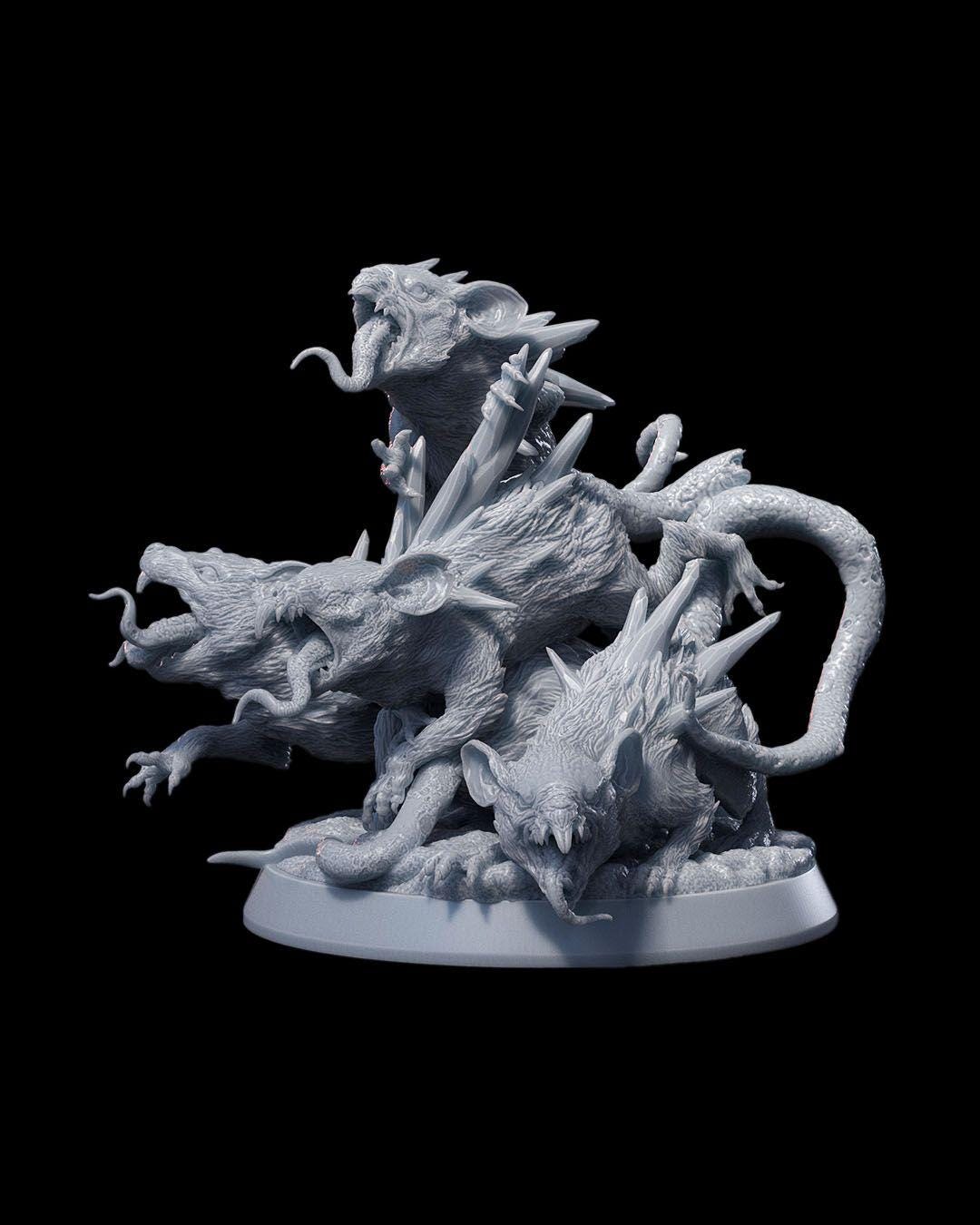 Rat Swarm | 32mm Miniature | Plant-based Resin | Dungeon and Dragons ...